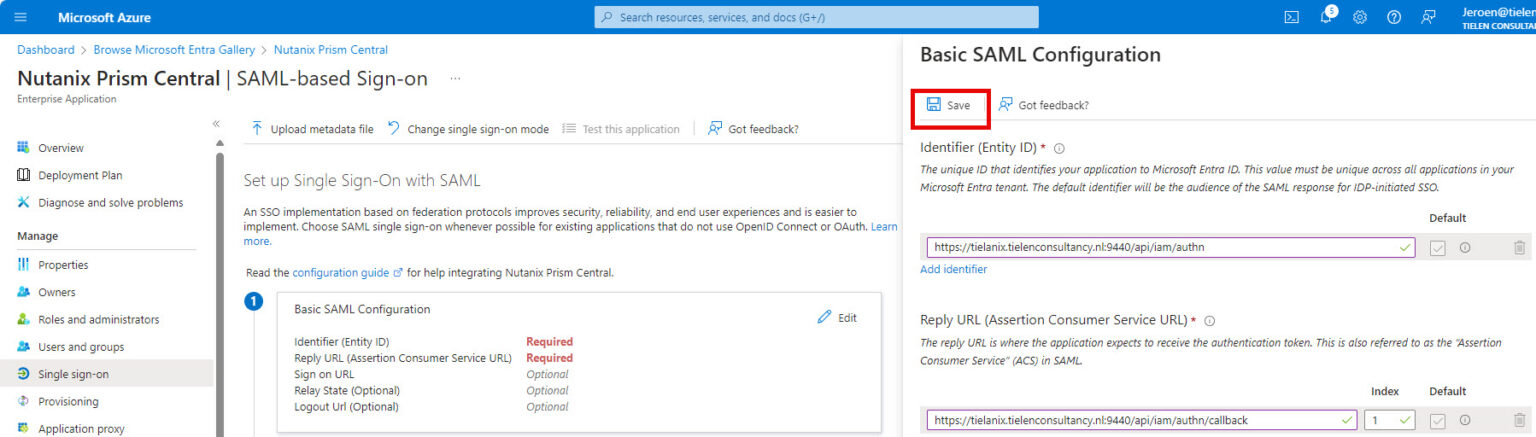Single Sign On Nutanix Prism Central - Jeroen Tielen